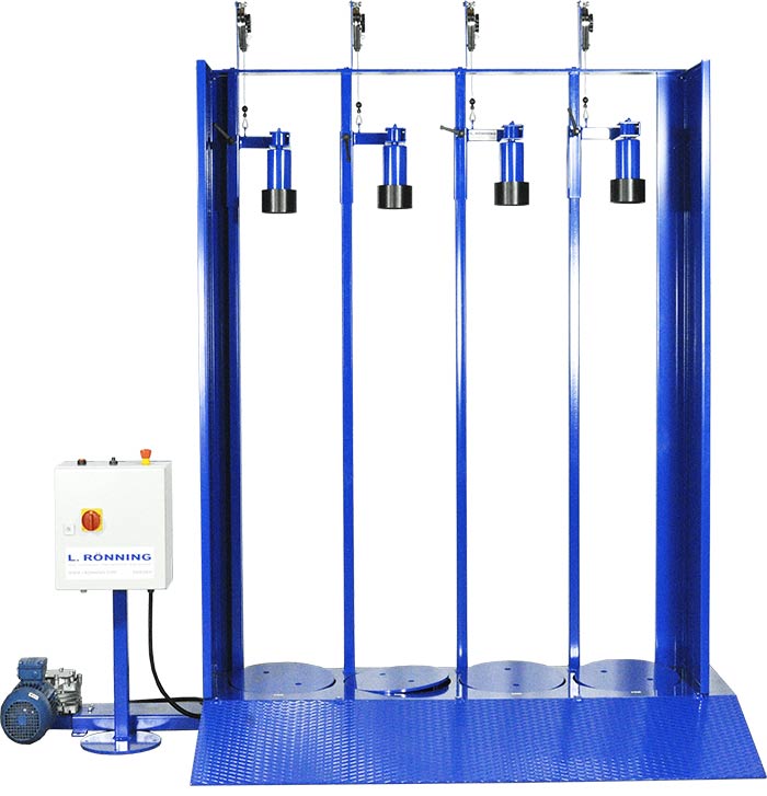 Gas cylinder painting machines