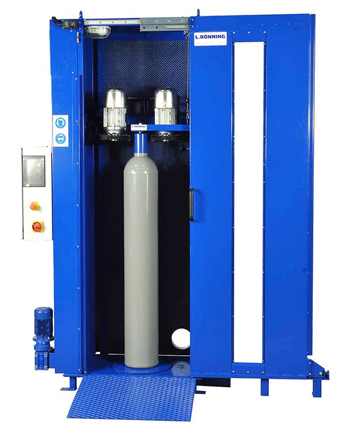 Automatic Cleaning & Painting Machine for Gas Cylinders — L. Ronning